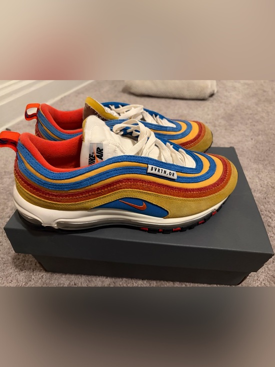 Nike | Shoes | Nike Air Max 97 Bvrtnor Blue Yellow Orange Sneakers ...
